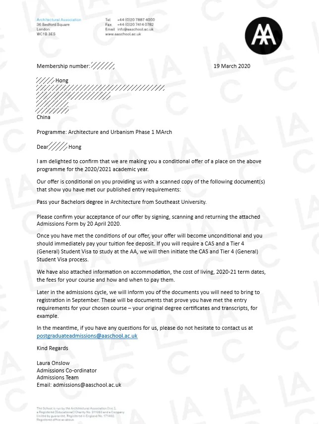 20FALL优秀学员 | 以理想主义为弓，一举夺得UCL、AA两大英校offer